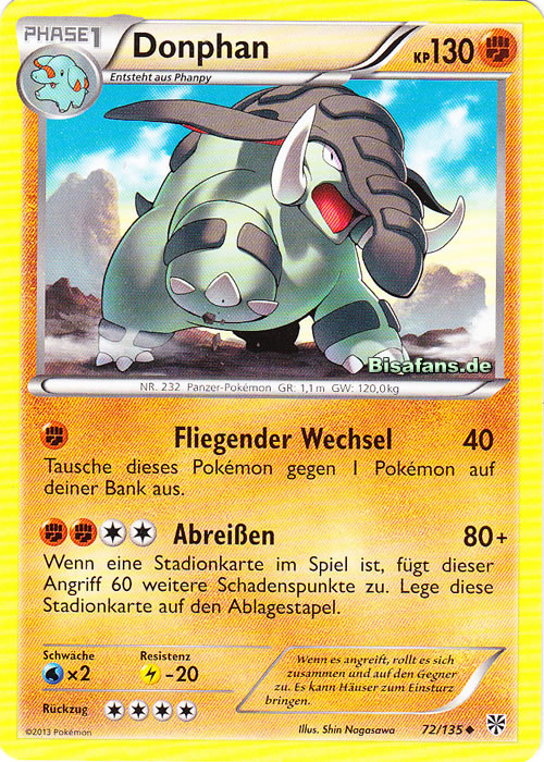 #232 — Donphan im Pokédex — Bisafans.de